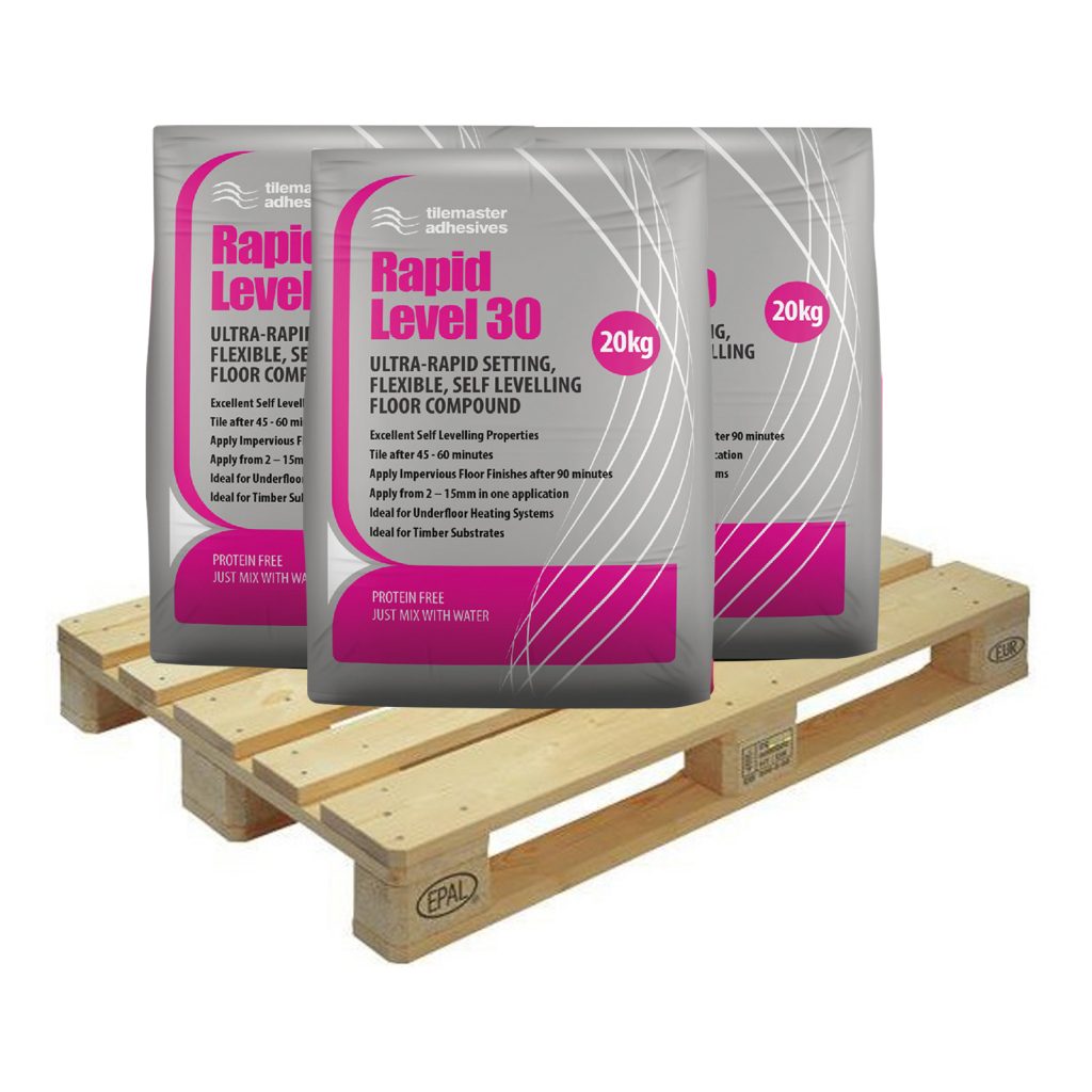 TILEMASTER RAPID LEVEL 30 FLOOR LEVELLING COMPOUND 48 BAG PALLET - Tim ...